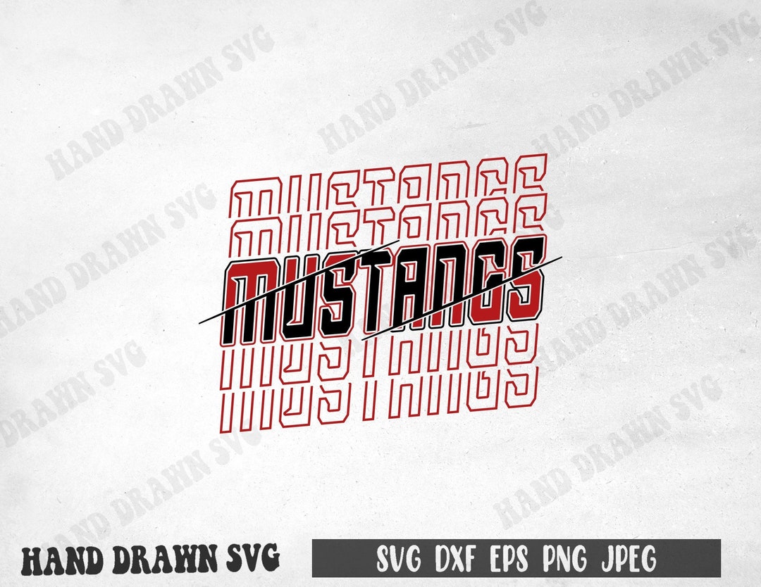 Stacked Mustangs Svg Png, Mustangs Png, Mascot Svg, Svg for Shirt ...