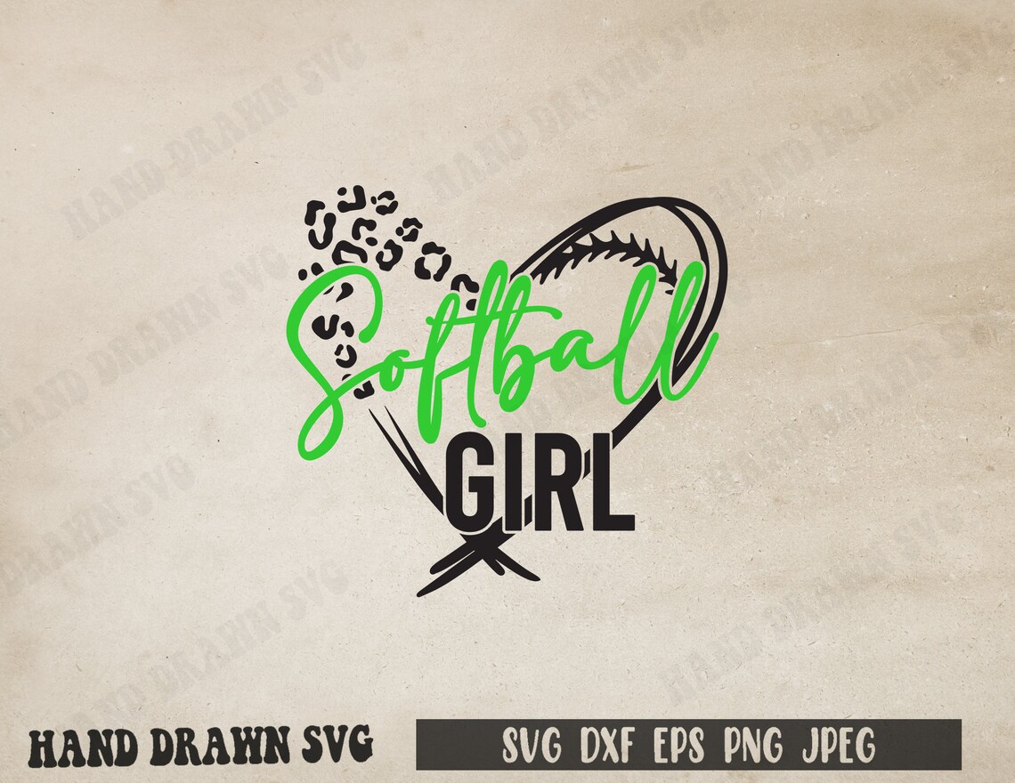 Leopard Softball Girl Svg, Softball Svg, Softball Shirt Svg, Cricut ...
