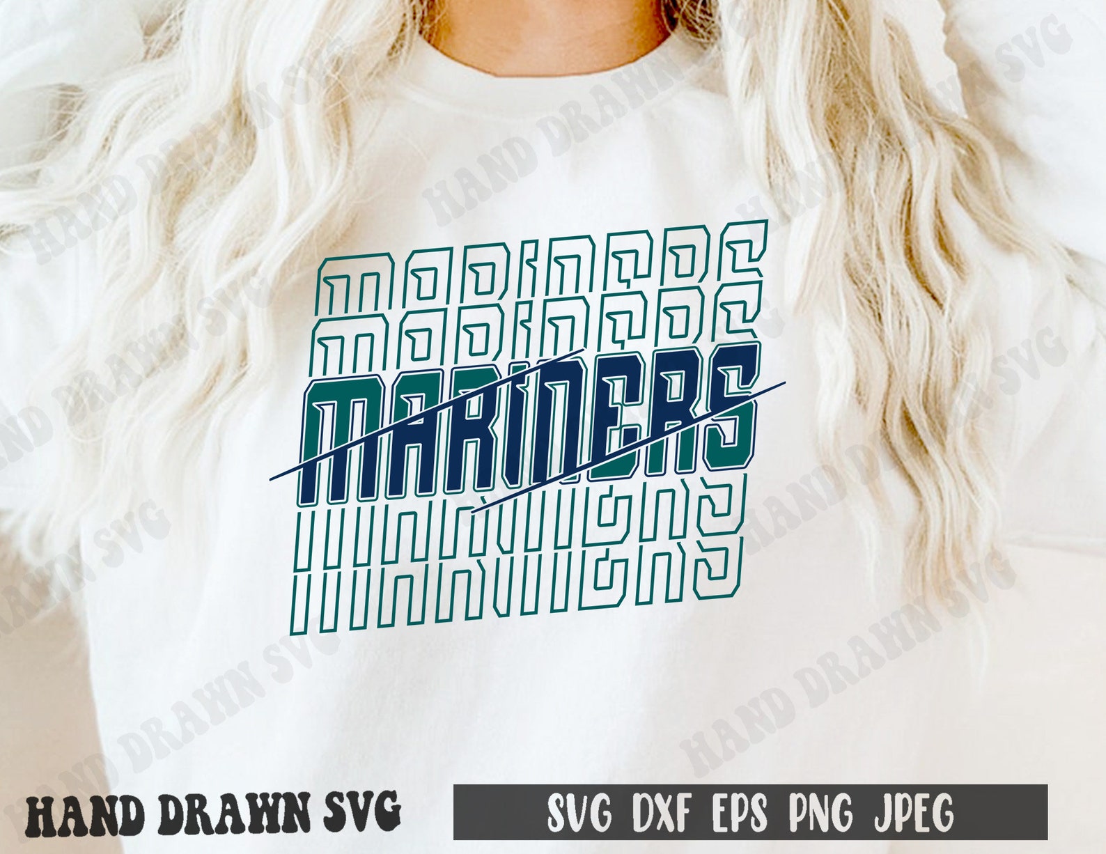 Stacked Mariner Svg Png, Mariners Png, Cheer Svg, Svg for Shirt, School ...