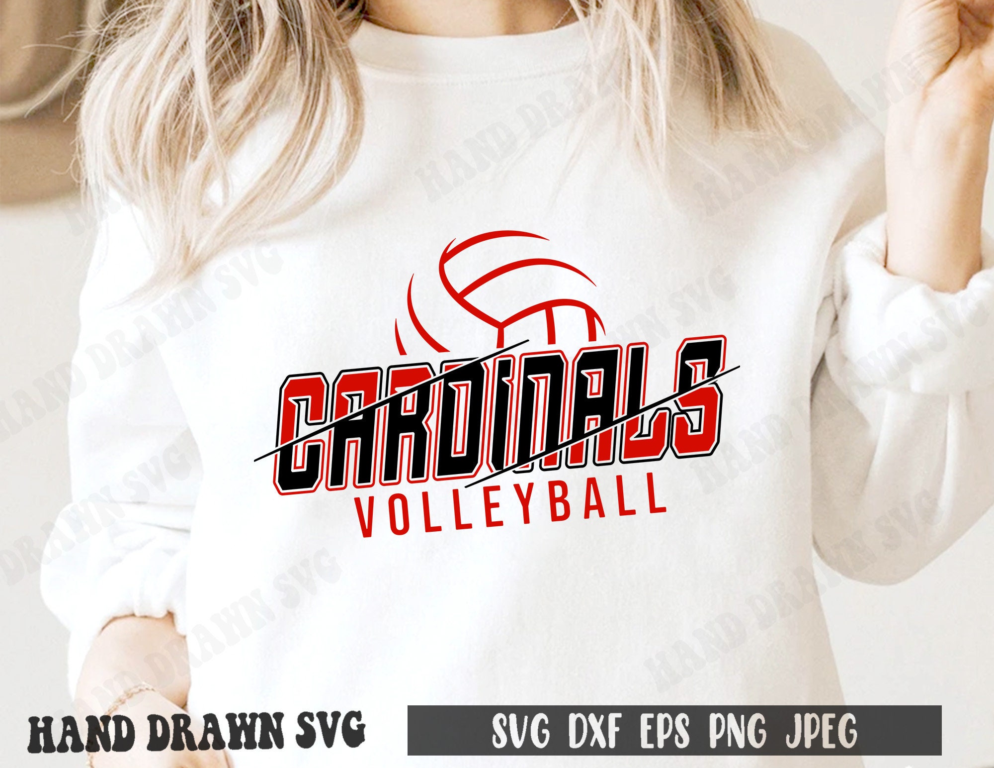 Volleyball Svg, Cardinal Volleyball Svg, Volleyball Shirt Svg, Cricut ...