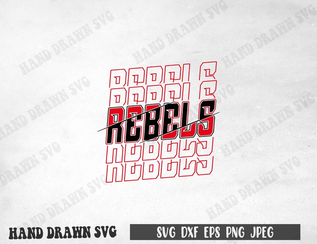 Stacked Rebels Svg Png, Rebels Png, Mascot Svg, Svg for Shirt, School ...