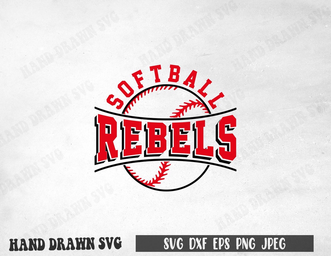 Softball Svg, Softball Png, Rebel Svg, Softball Shirt Svg, Cricut File ...