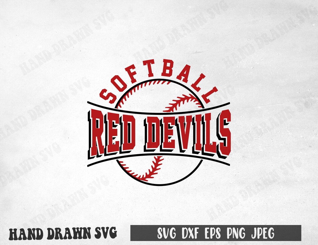 Softball Svg, Softball Png, Red Devil Svg, Softball Shirt Svg, Cricut ...
