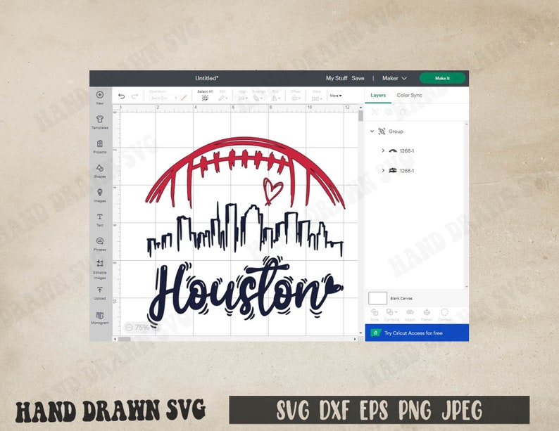 Houston City Svg, Houston Png, Cricut File, Silhouette Dxf, Sublimation ...