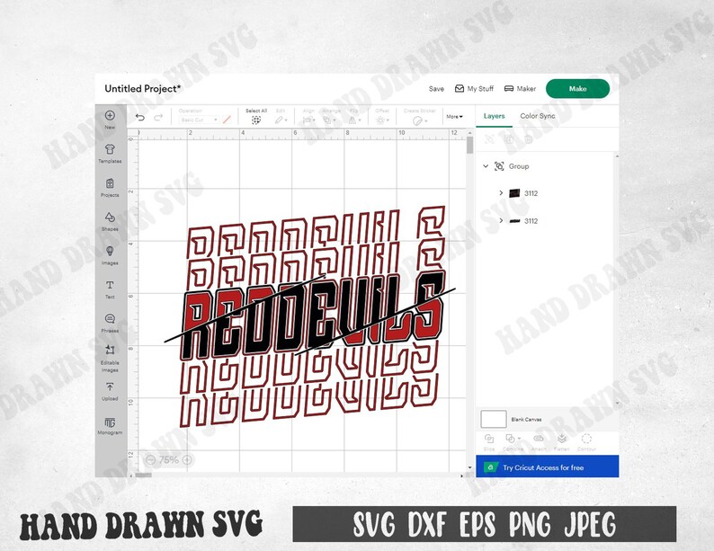 Stacked Red Devil Svg Png, Red Devil Png, Mascot Svg, Svg for Shirt ...