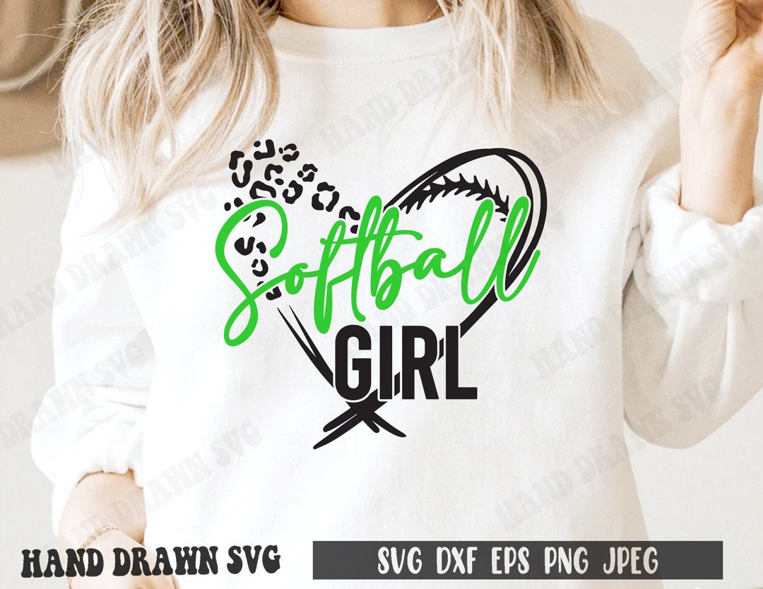Leopard Softball Girl Svg, Softball Svg, Softball Shirt Svg, Cricut ...
