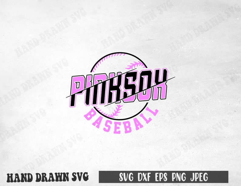Softball Svg, Softball Png, Pink Sox Svg, Cricut File, Silhouette Dxf ...