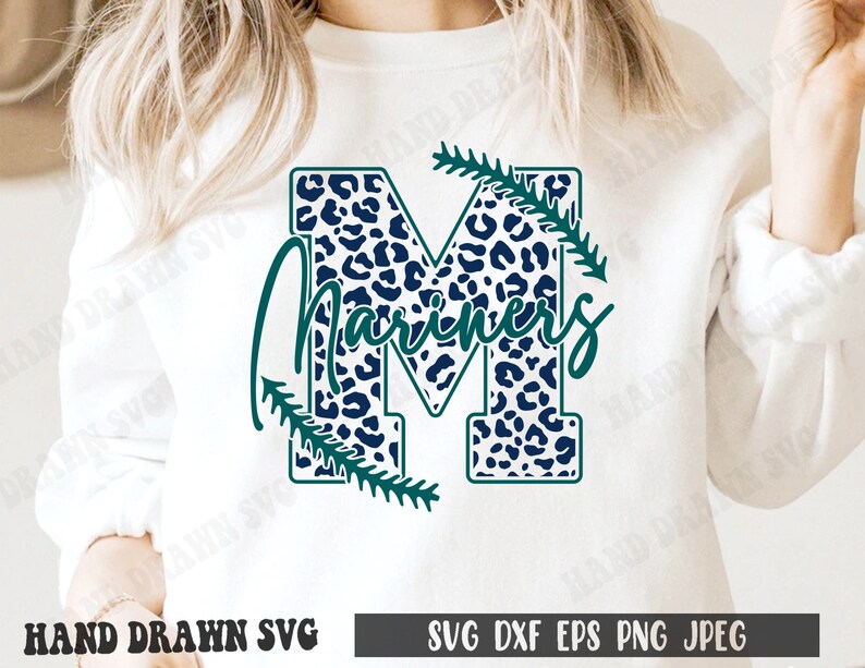 Leopard Softball Svg, Softball Png, Mariner Softball Shirt Svg, Cricut ...