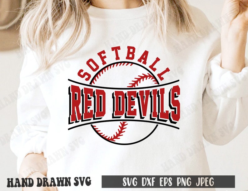 Softball Svg, Softball Png, Red Devil Svg, Softball Shirt Svg, Cricut ...