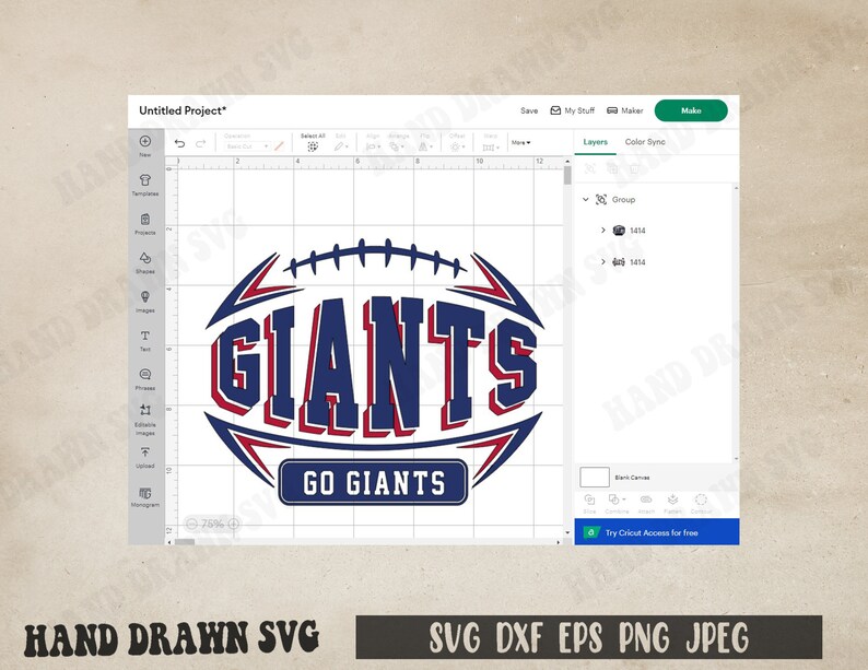Go Giants Svg, Giants Svg, Giants Png, Cricut File, Silhouette Dxf ...