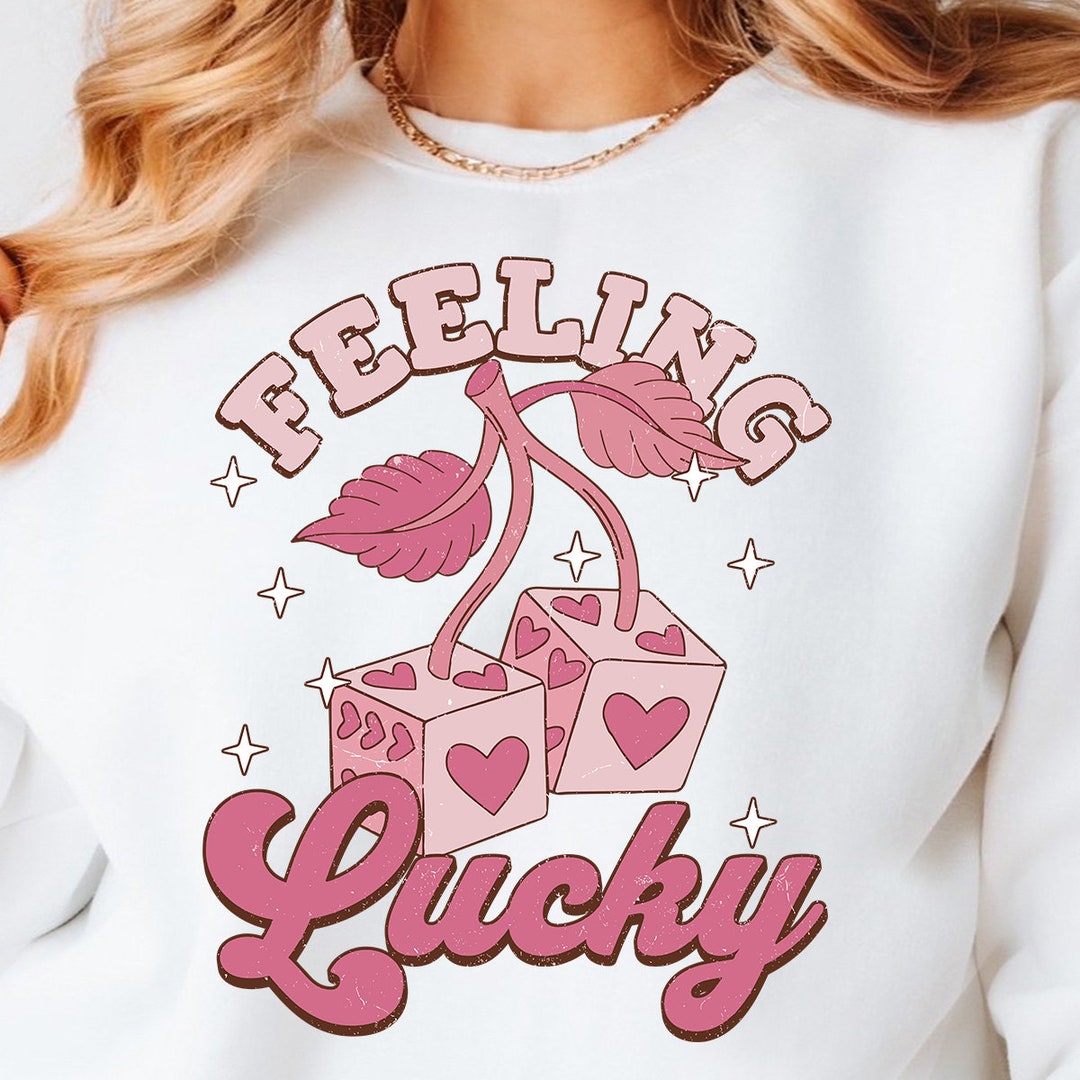 Feeling Lucky PNG, Valentine Pocket Png, Retro Valentine Png, Valentine ...