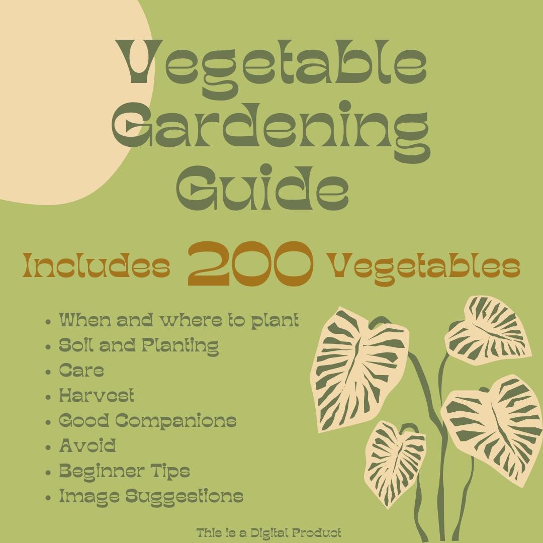 Vegetable Gardening Guide, Growing Guide, Printable Vegetables Guide ...