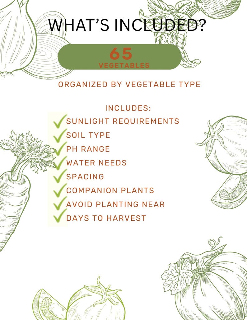 Cheat Sheet for Growing Vegetables, Growing Guide, Printable Vegetables ...
