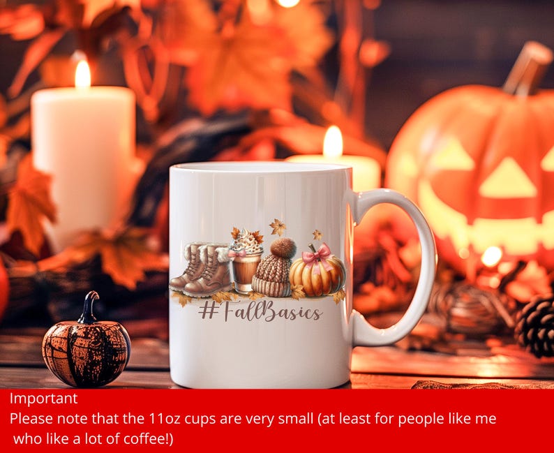 Hello Autumn Coffee Mug, Fall Coffee Mug, Autumn Tea Cup, Hot Chocolate ...