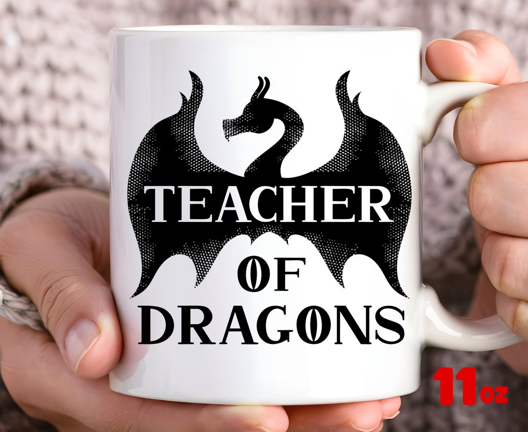 Teacher of Dragons Mug, Funny Teacher Coffee Cup for Back to School ...