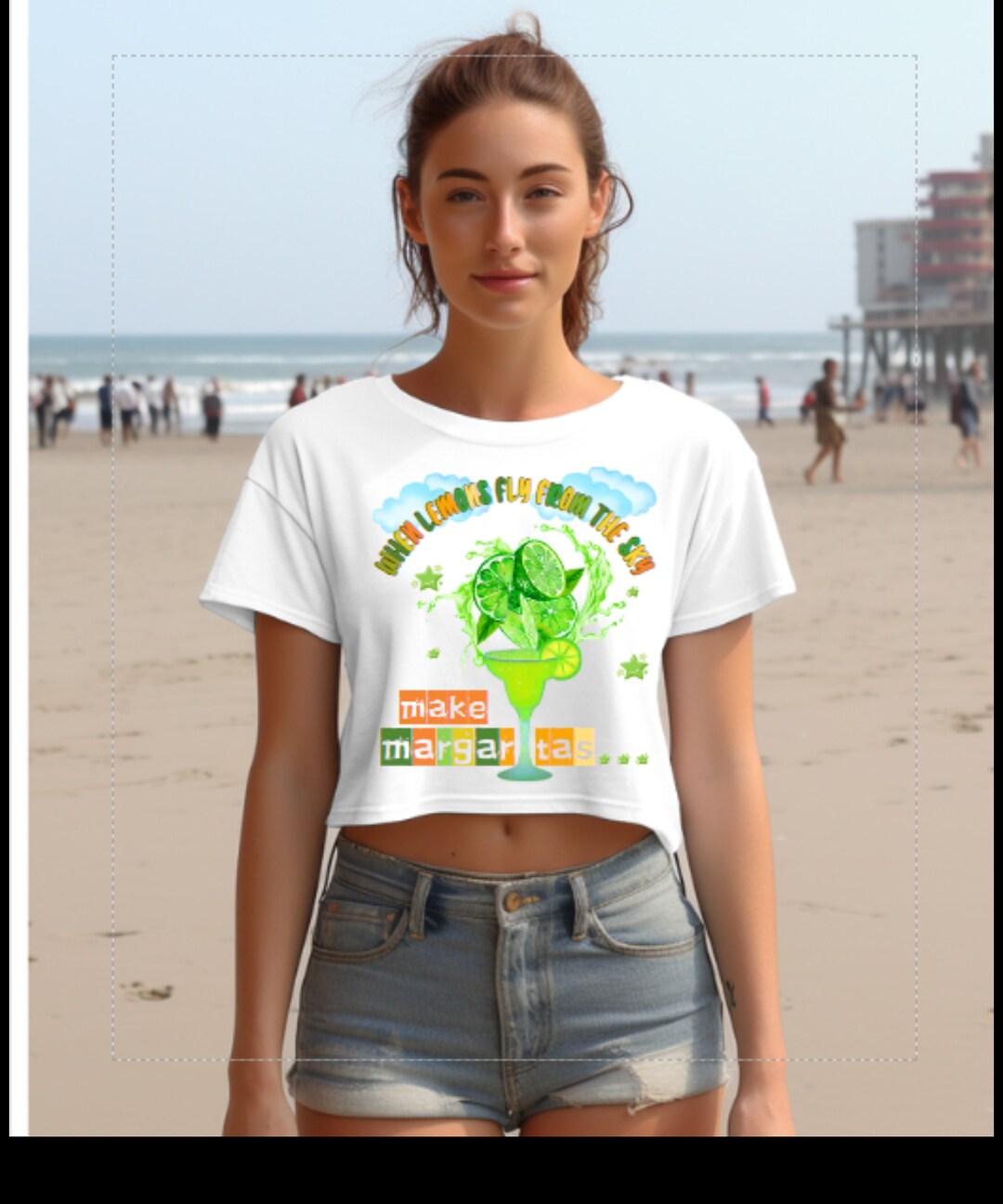 Fun Crop Tee for Girls, Crop Tee Ideal to Wear Summer 2024, Crop Tee ...