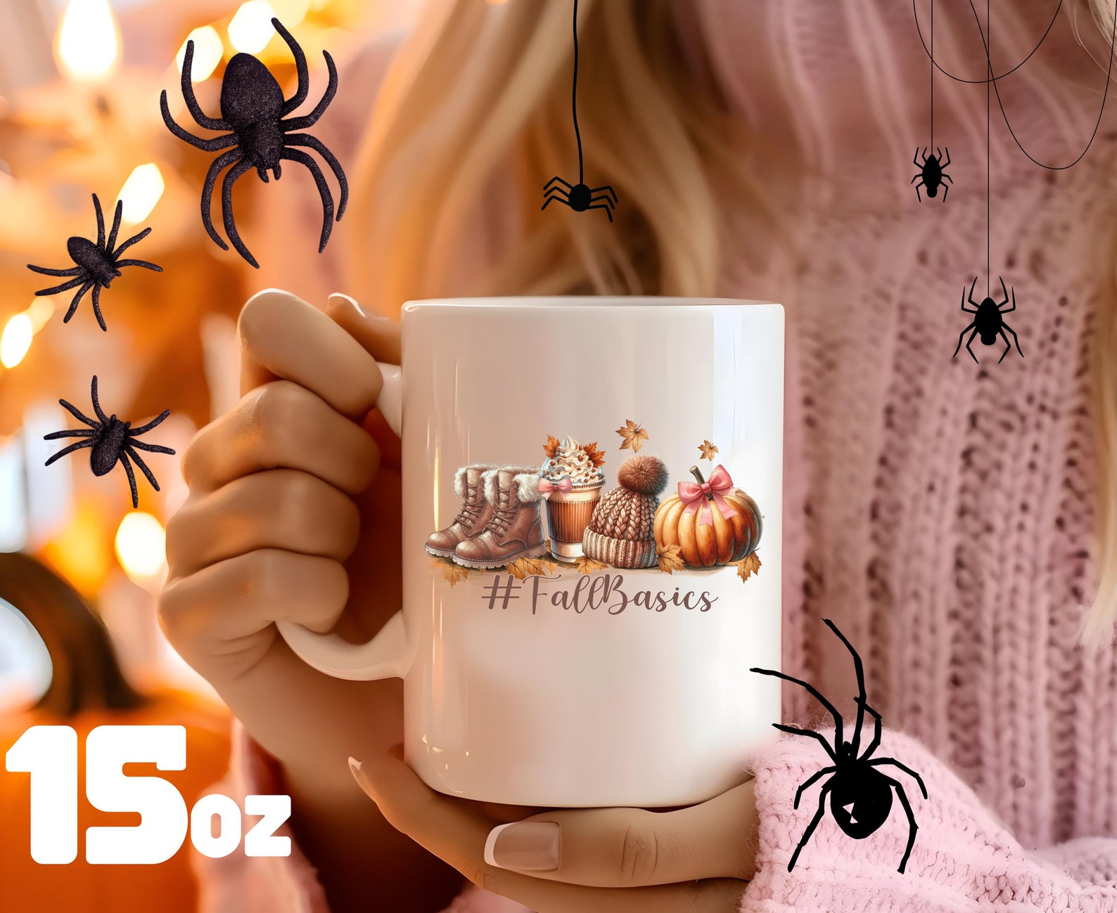 Hello Autumn Coffee Mug, Fall Coffee Mug, Autumn Tea Cup, Hot Chocolate ...