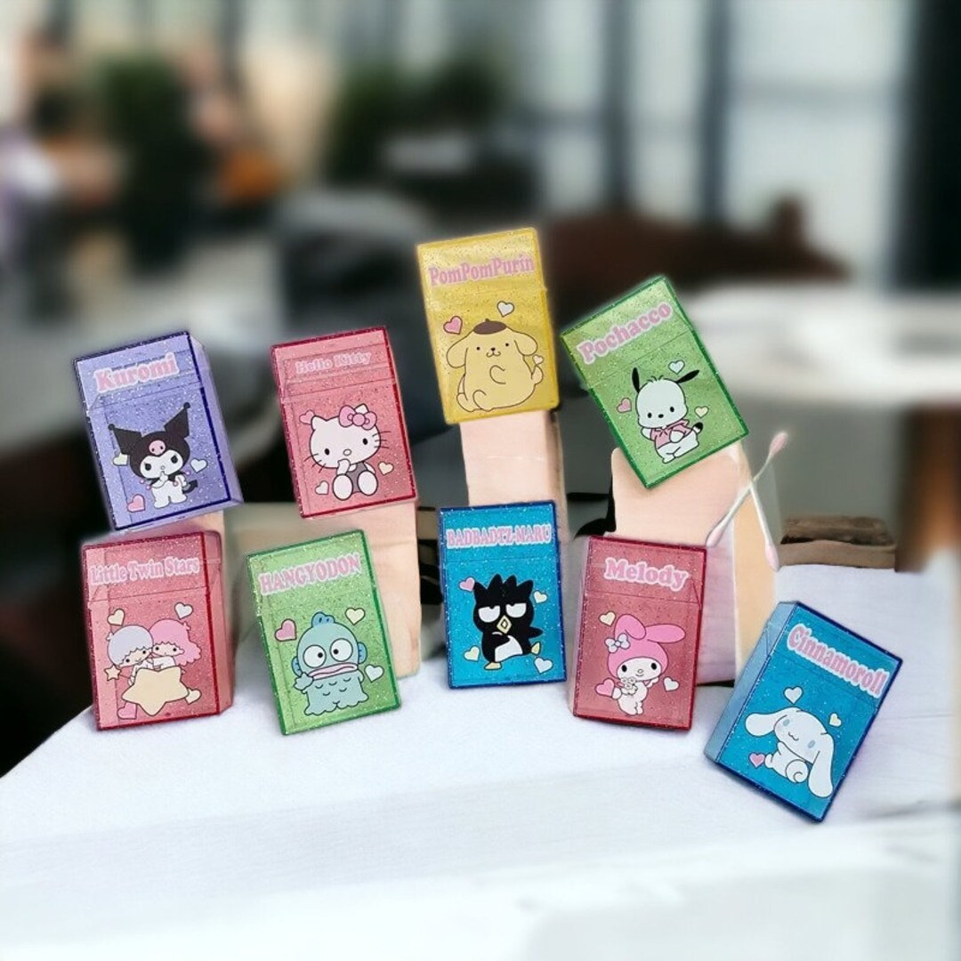 Kawaii Cigarette Case Pink Cat Baby Blue Dog Y2K Smoking Anime - Etsy