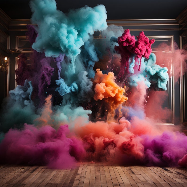 Vibrant and Smoky Digital Backdrops Collection - Etsy