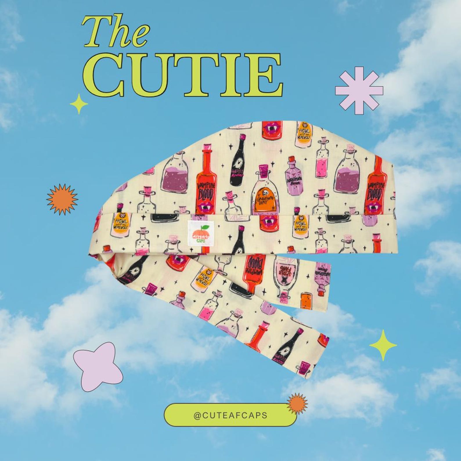 Scrub Cap/surgical Cap Pixie Style Tie Back Potion Master Cuteafcaps - Etsy