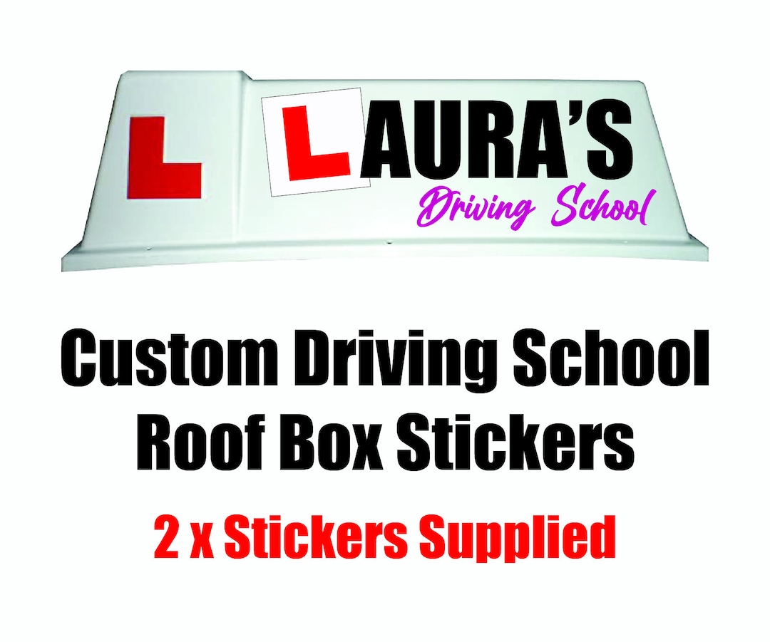 Driving School Roof Box Stickers, Driving Instructor Stickers - Roof ...