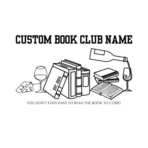 Custom Book Club Logo - Canva Template - Etsy