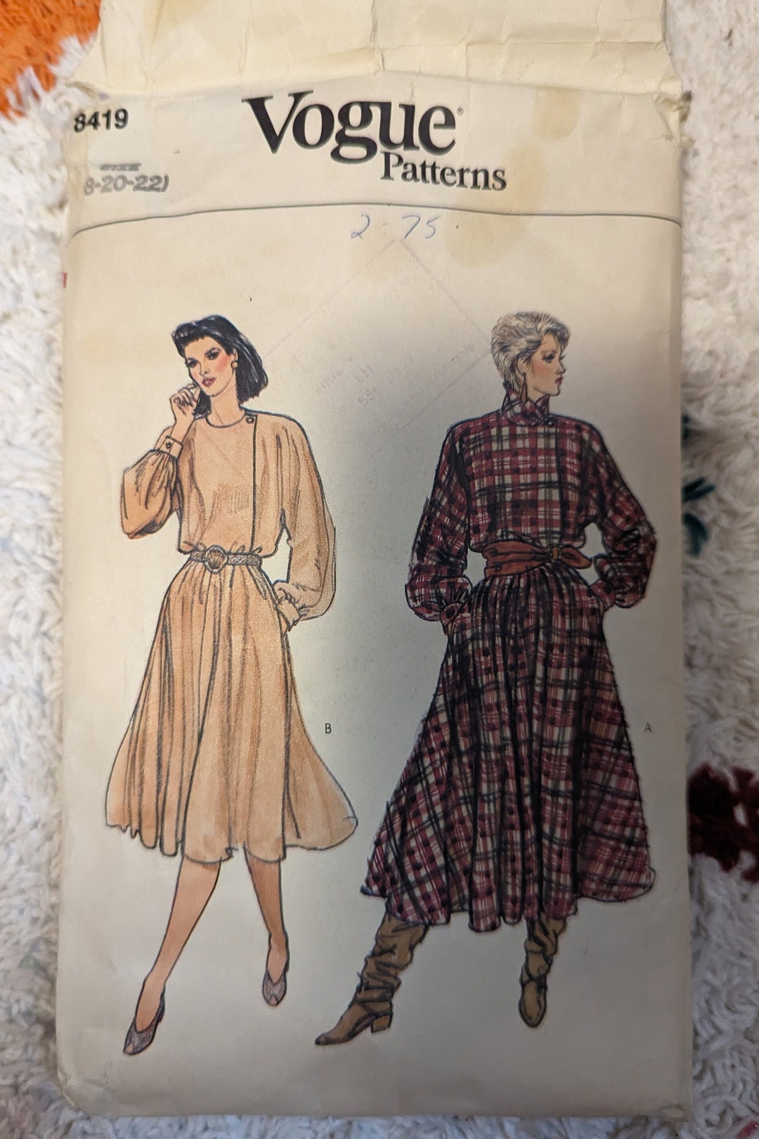 Vogue Sewing Pattern 8419 Misses' Dress - Etsy