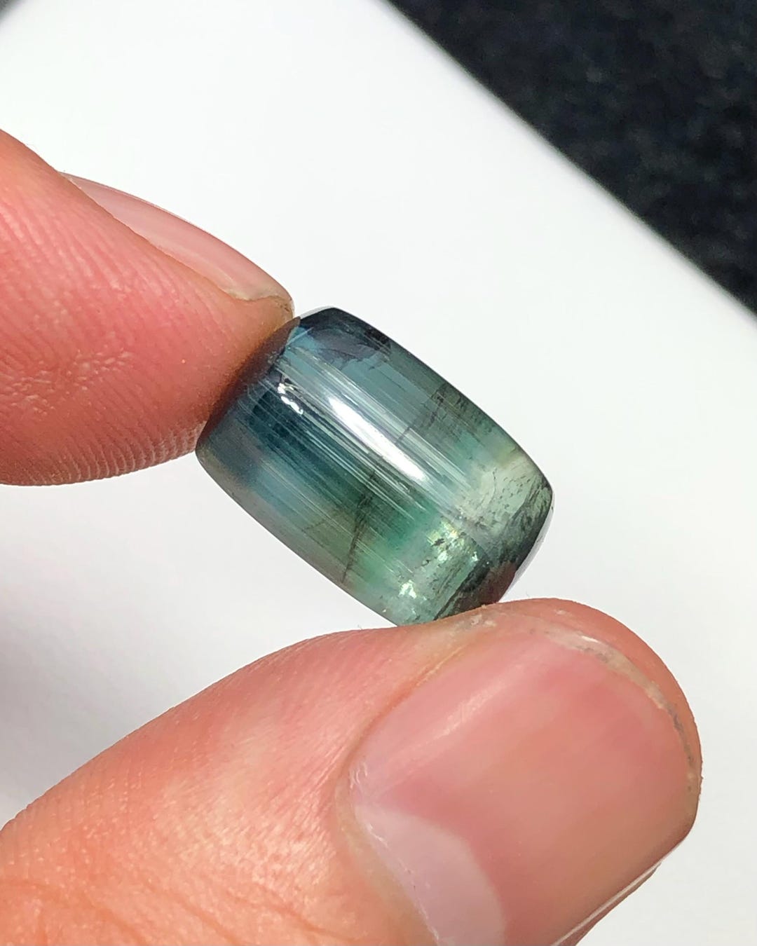 12.5 Carats Natural Blue Cate Eye Tourmaline Cabochon Originated From ...