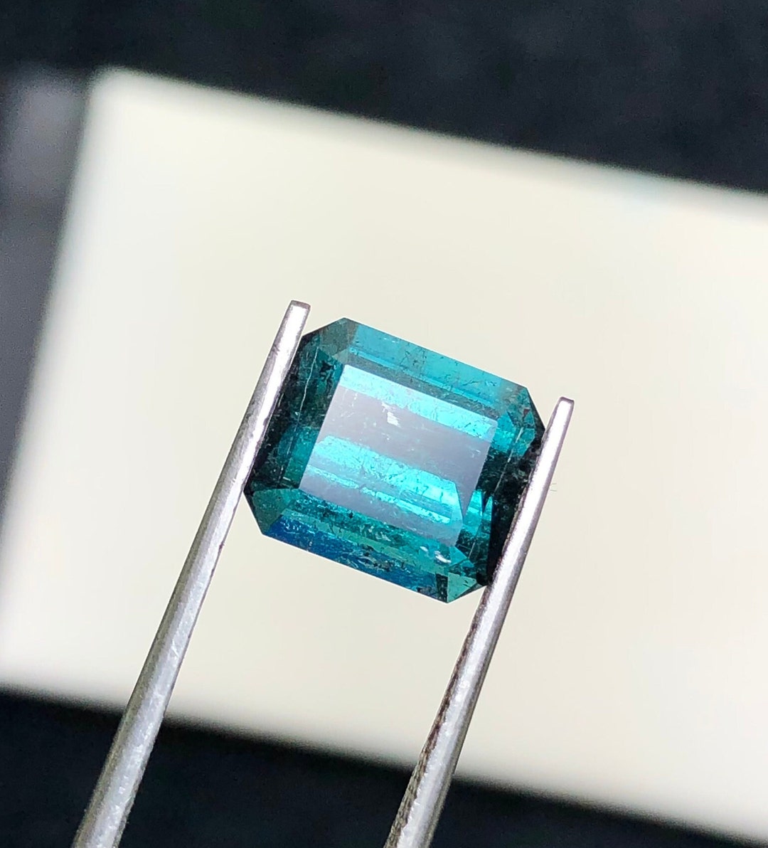 Natural Blue Tourmaline Faceted Stone Originated From Afghanistan. - Etsy