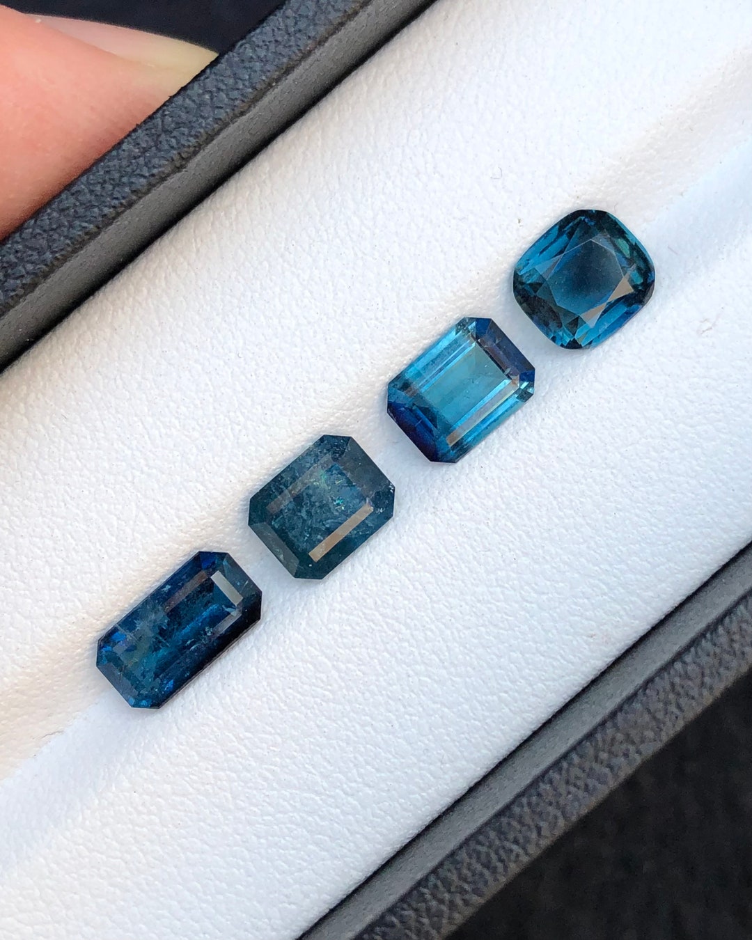 Natural Dark Blue Tourmaline Faceted Stones Lot Originated From ...