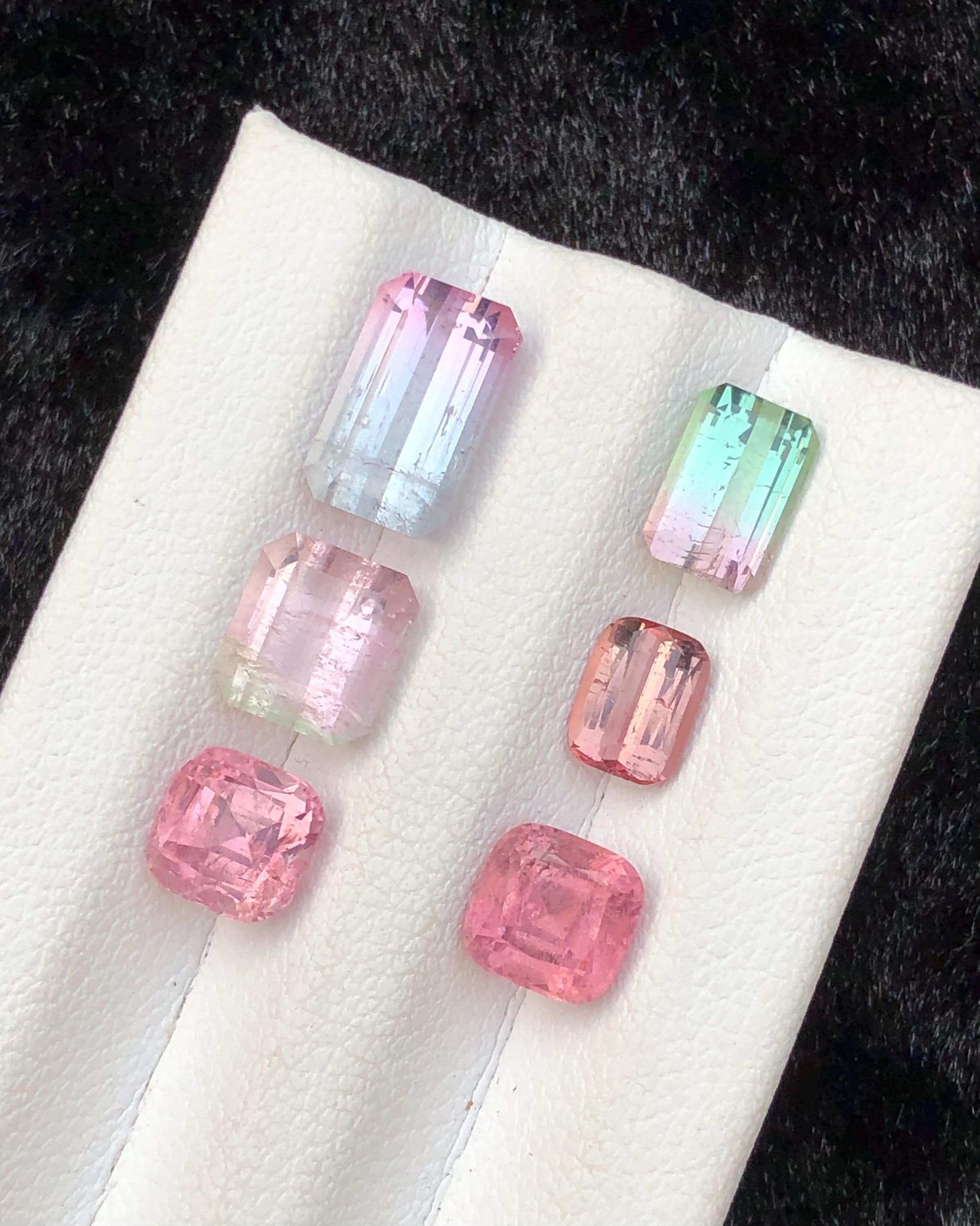 9.6 Natural Multicolor Faceted Tourmaline Stones Lot Originated From ...