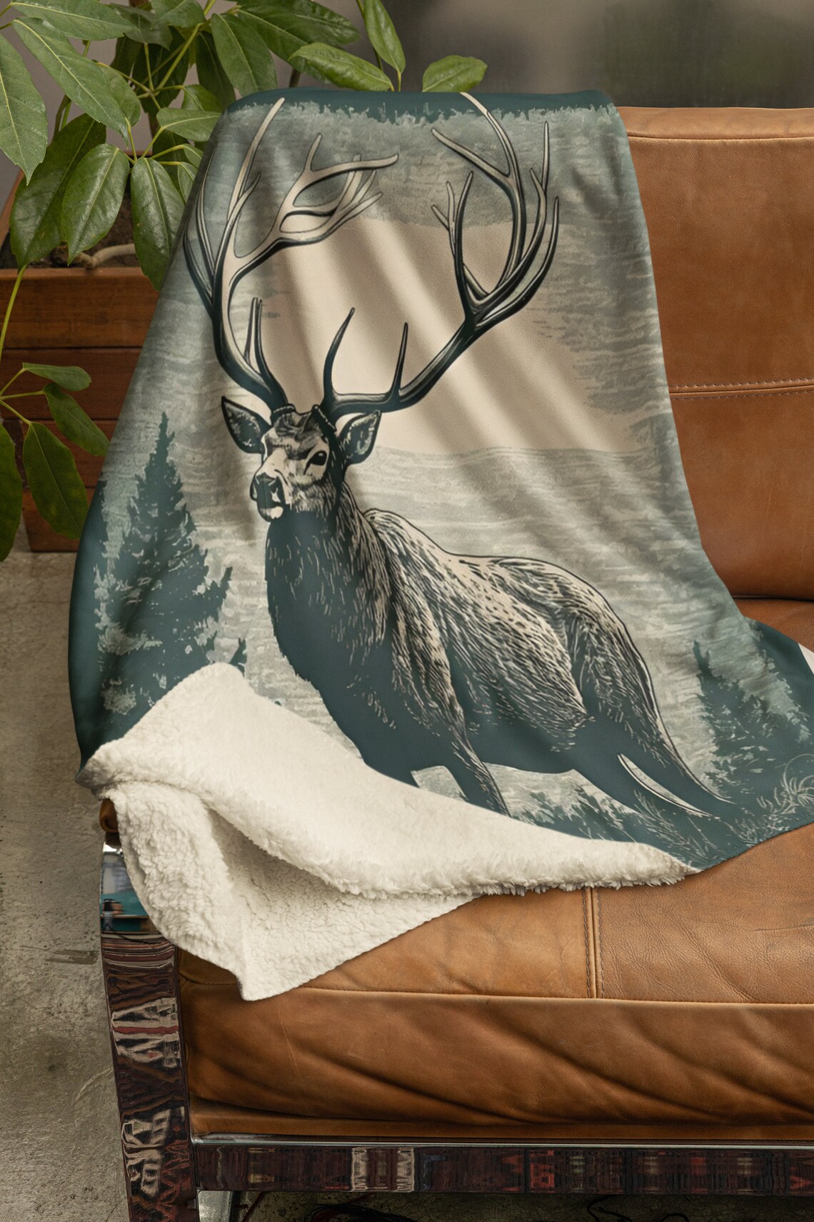 San Marcos Style Blanket/cobija. 60 X 80 INCHES/ Vintage Mexican Elk ...
