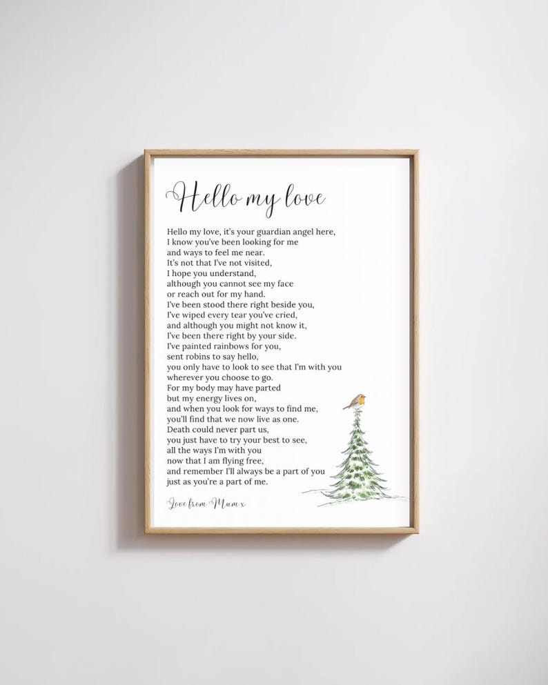 Hello My Love, Letters From Heaven Poem - Etsy