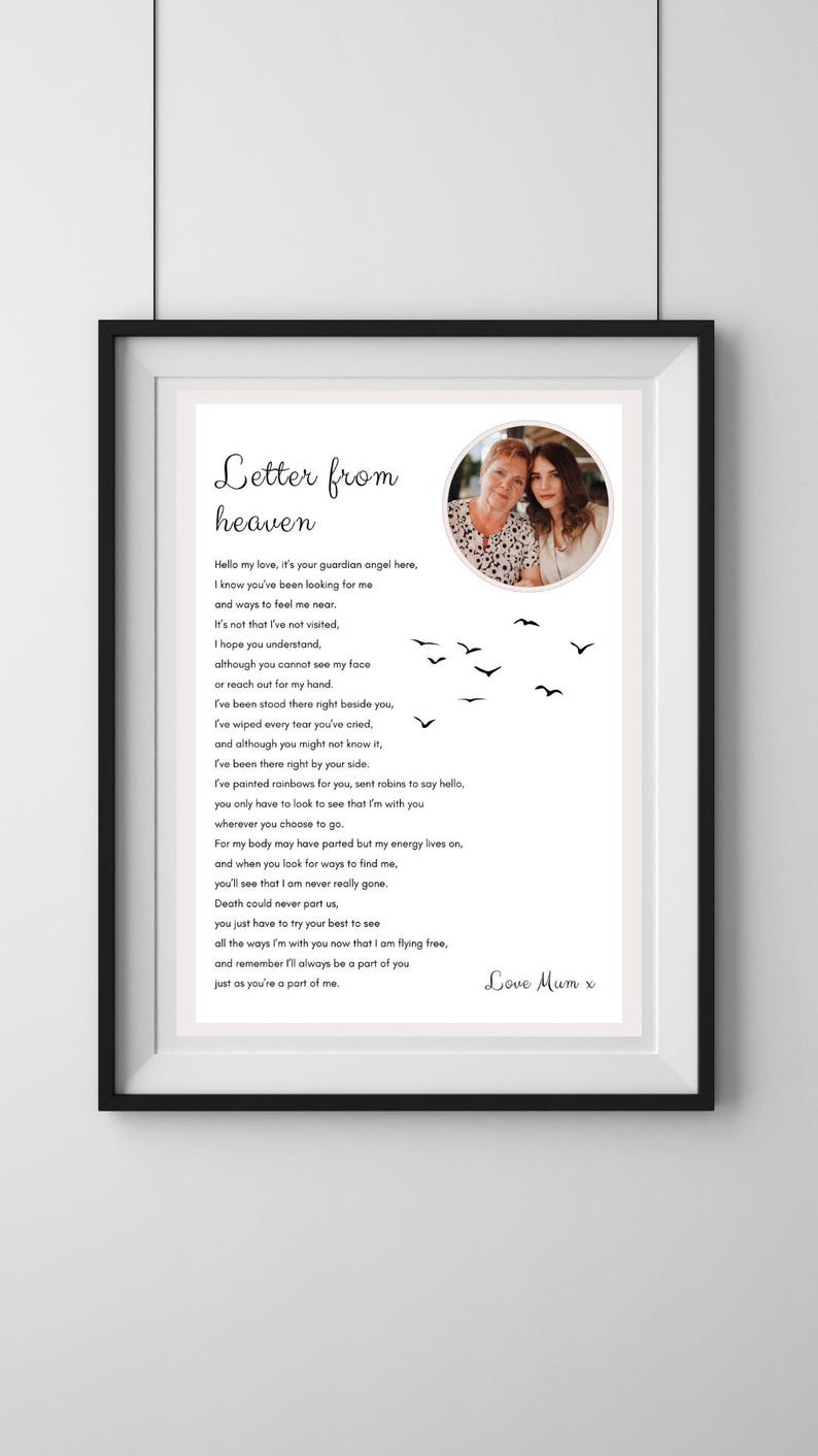 Hello My Love, Letters From Heaven Poem - Etsy