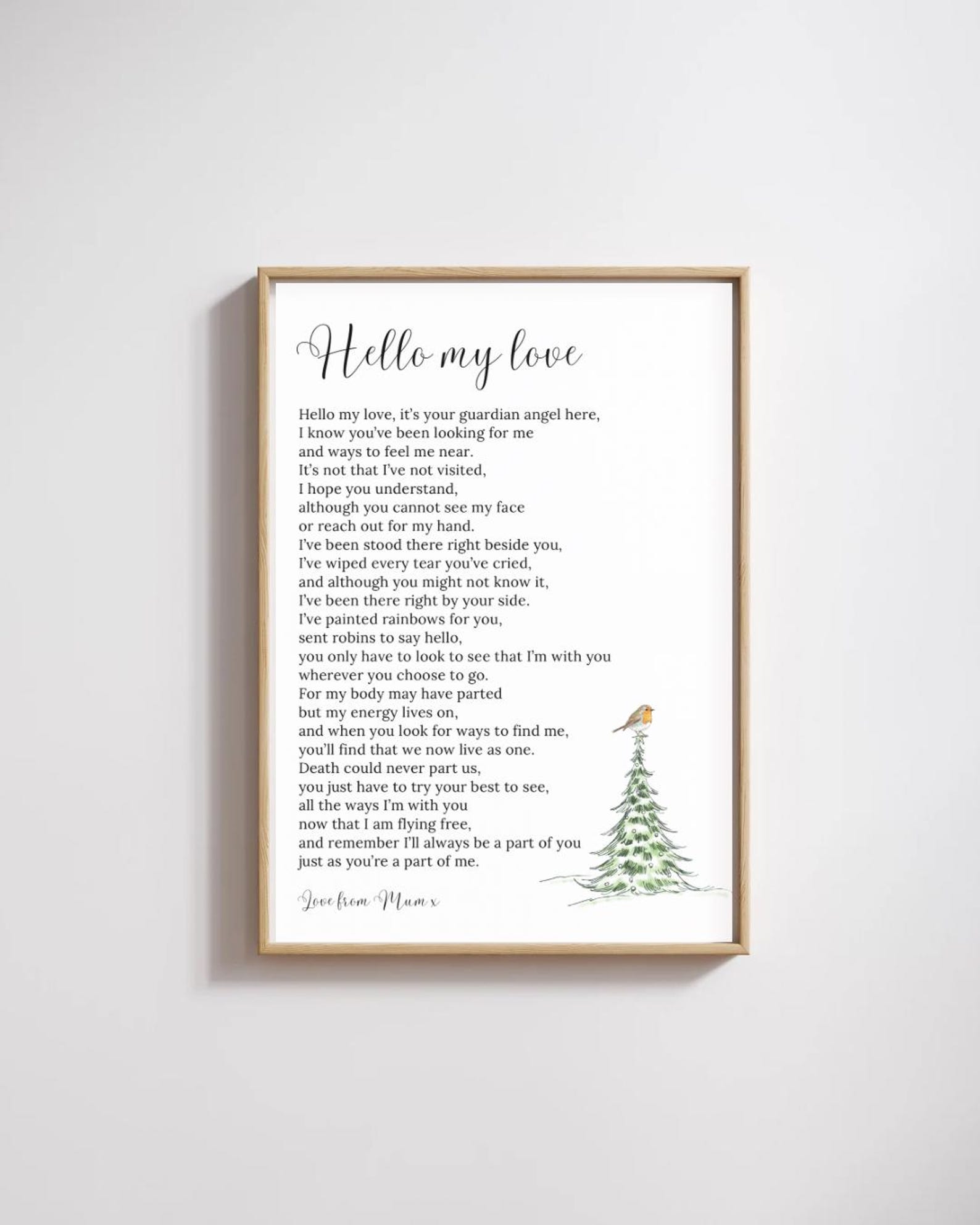 Hello My Love, Letters From Heaven Poem - Etsy