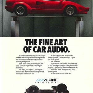 White Lamborghini Countach Alpine Radio CD Changer Car Audio Systems ...
