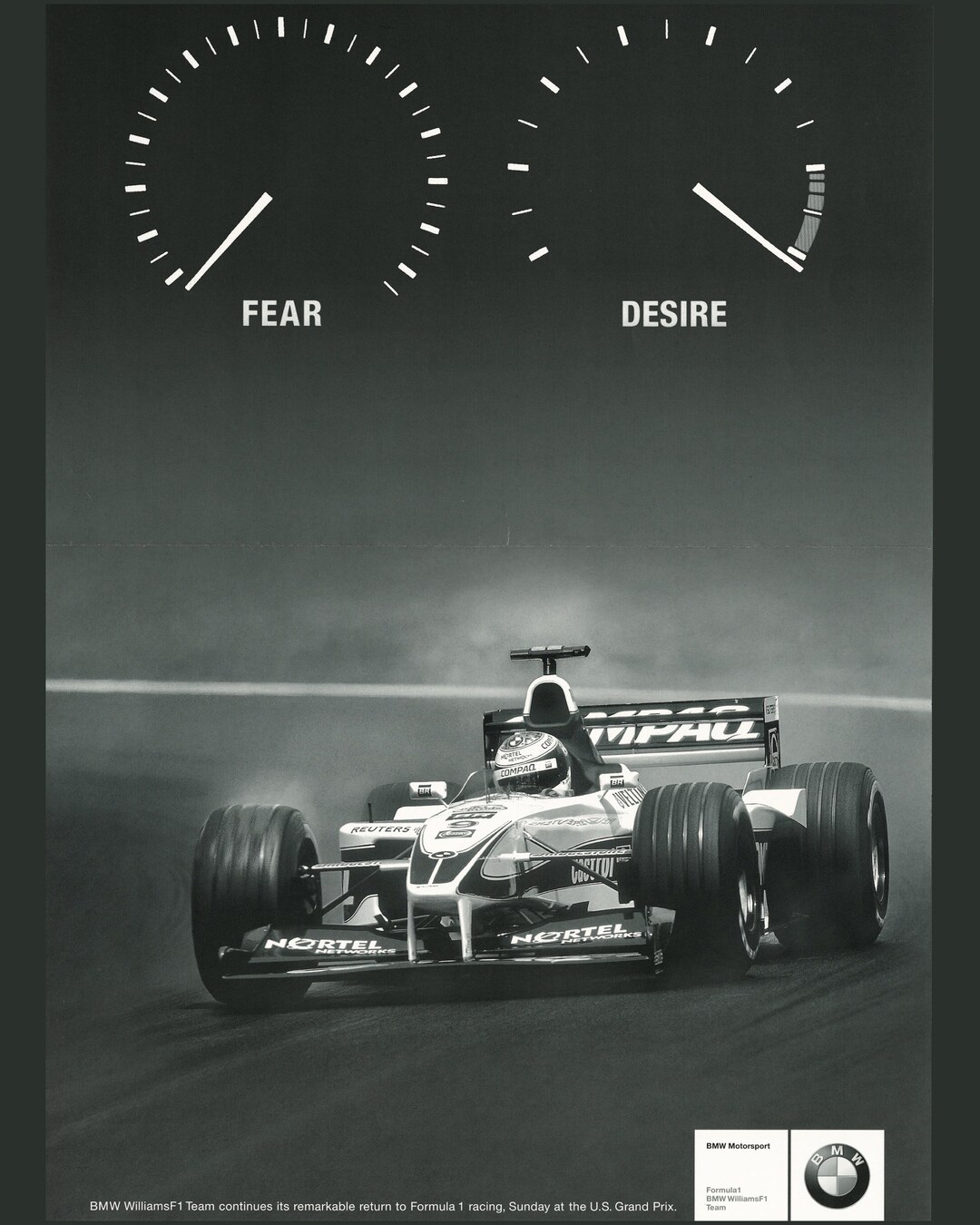 BMW Motorsport Williams F1 Formula 1 Fear Desire RPM Racing 8x10 Poster ...