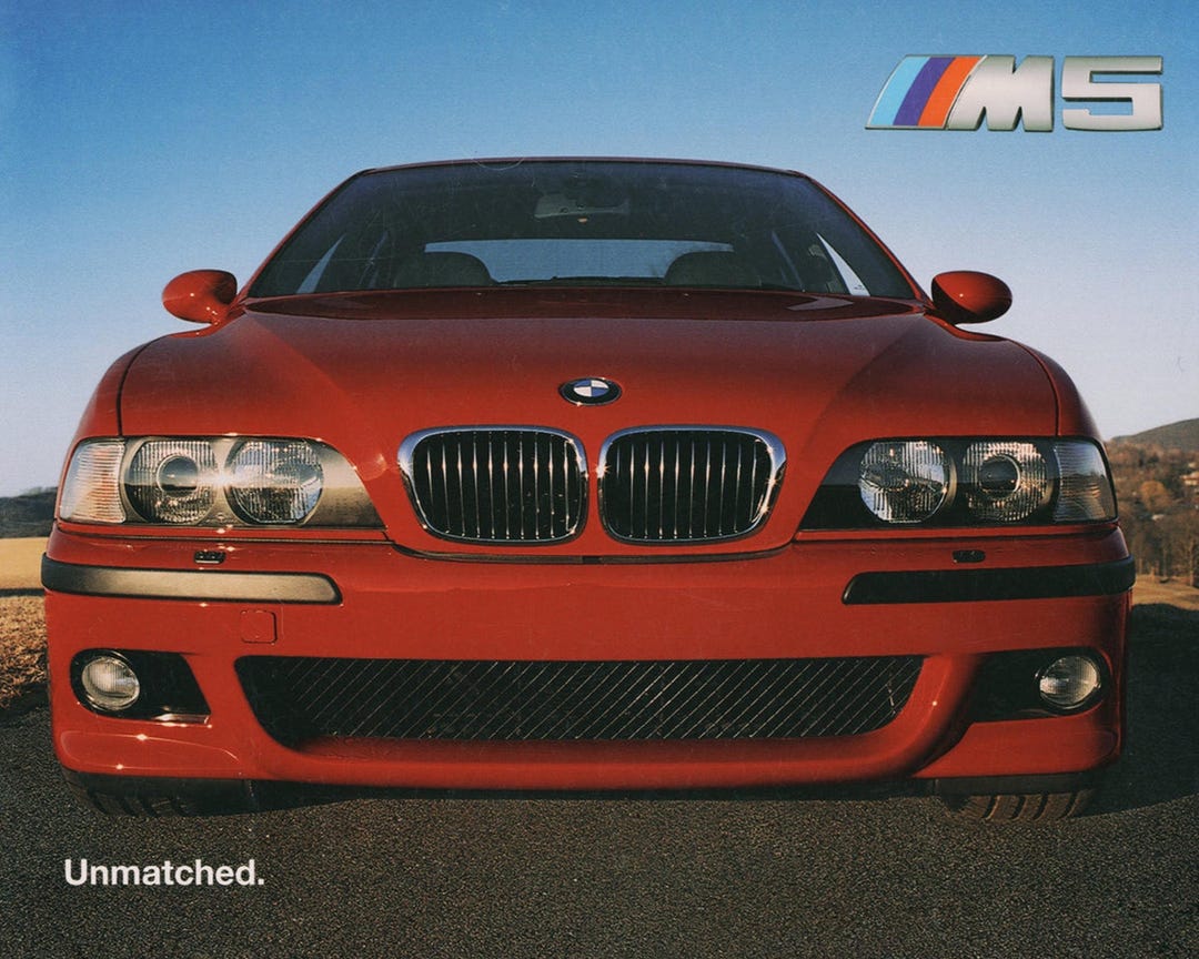 BMW E39 M5 Red Unmatched V8 8x10 Poster Print Sports Car Motorsport ...