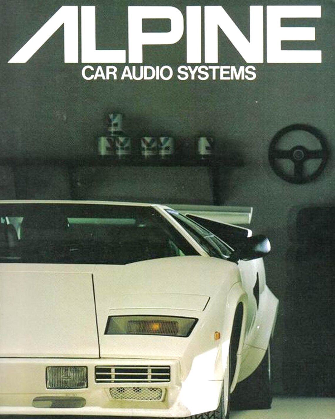 White Lamborghini Countach Alpine Radio CD Changer Car Audio Systems ...