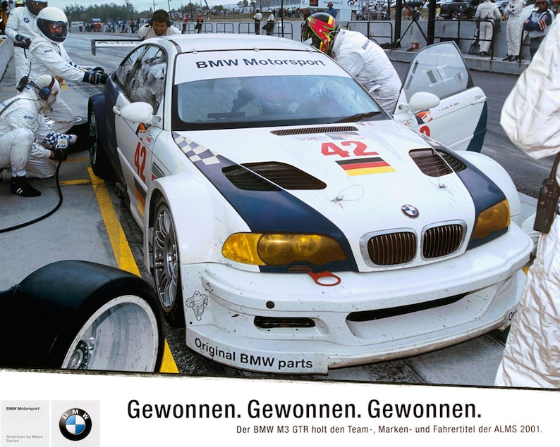 BMW E46 M3 GTR CSL Competition Z3M Racecar Hey Porsche 8x10 Poster ...