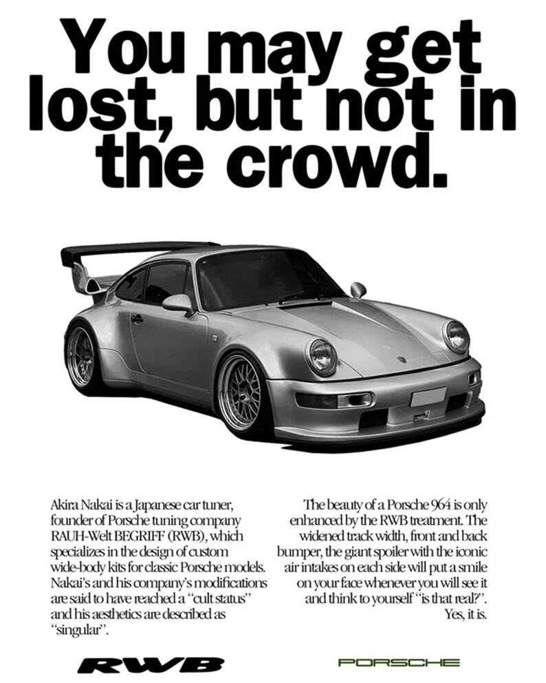 Porsche 911 fast Airline Food Poster 8x10 Print Sports Car Vintage ...