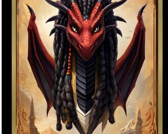 Rainbow Dragon Fantasy Art Digital Art Printable Wall Art Instant Download - Etsy