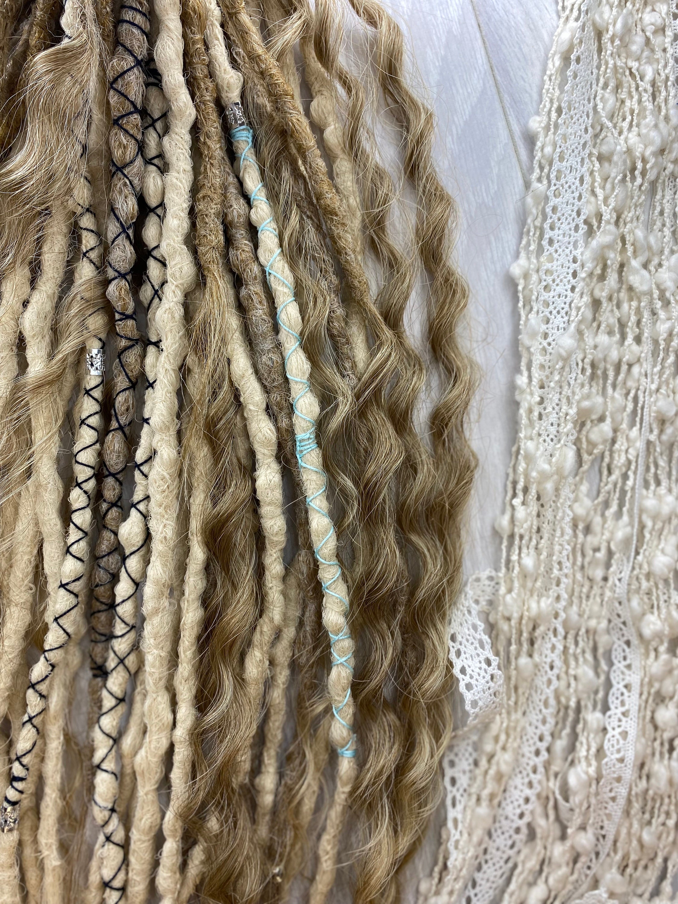 Boho Dreadlocks Blonde/synthetic Dreadlocks De/se/braids, Dreads ...