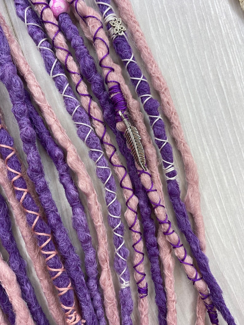 Natural Dreadlocks, Ombre Dreads, Pink Double Ended Dreads, Textured ...