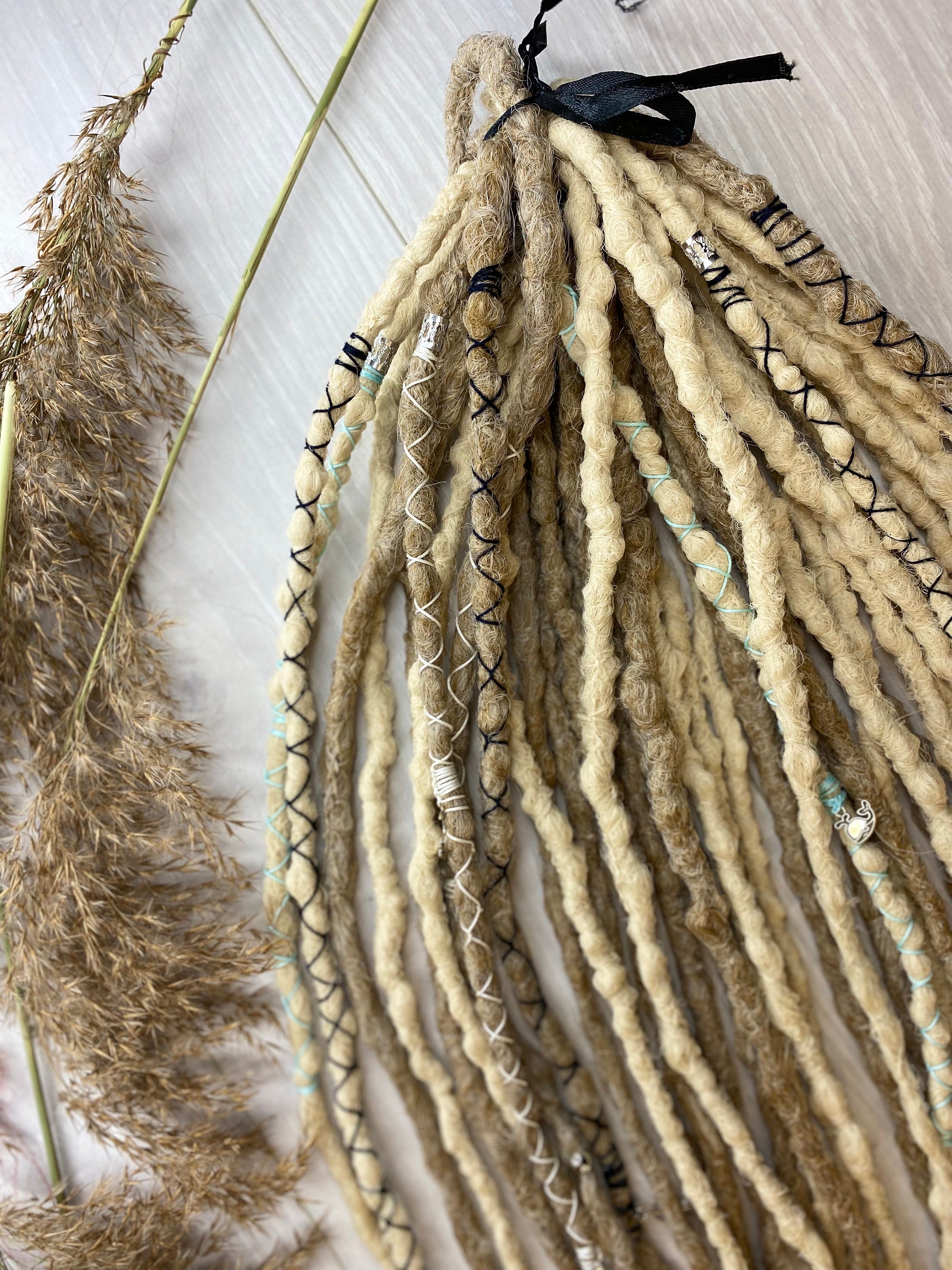 Boho Dreadlocks Blonde/synthetic Dreadlocks De/se/braids, Dreads ...