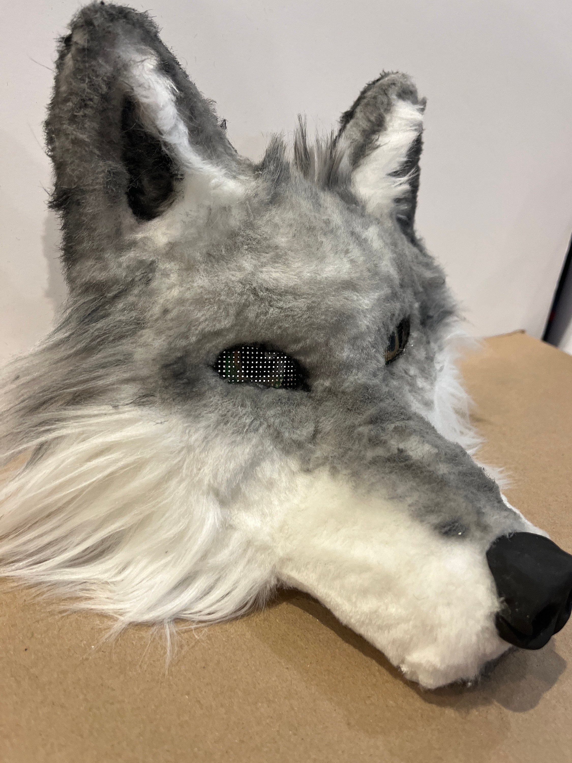 Therian Gray Wolf Mask - Etsy