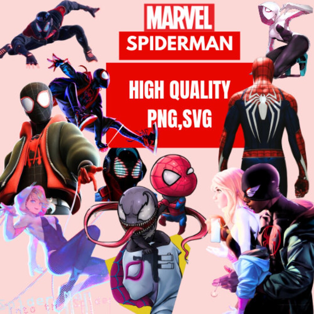 15 Mega Bundle, Spiderman Svg Bundle LAYERED Files, Spider Man, Clipart ...