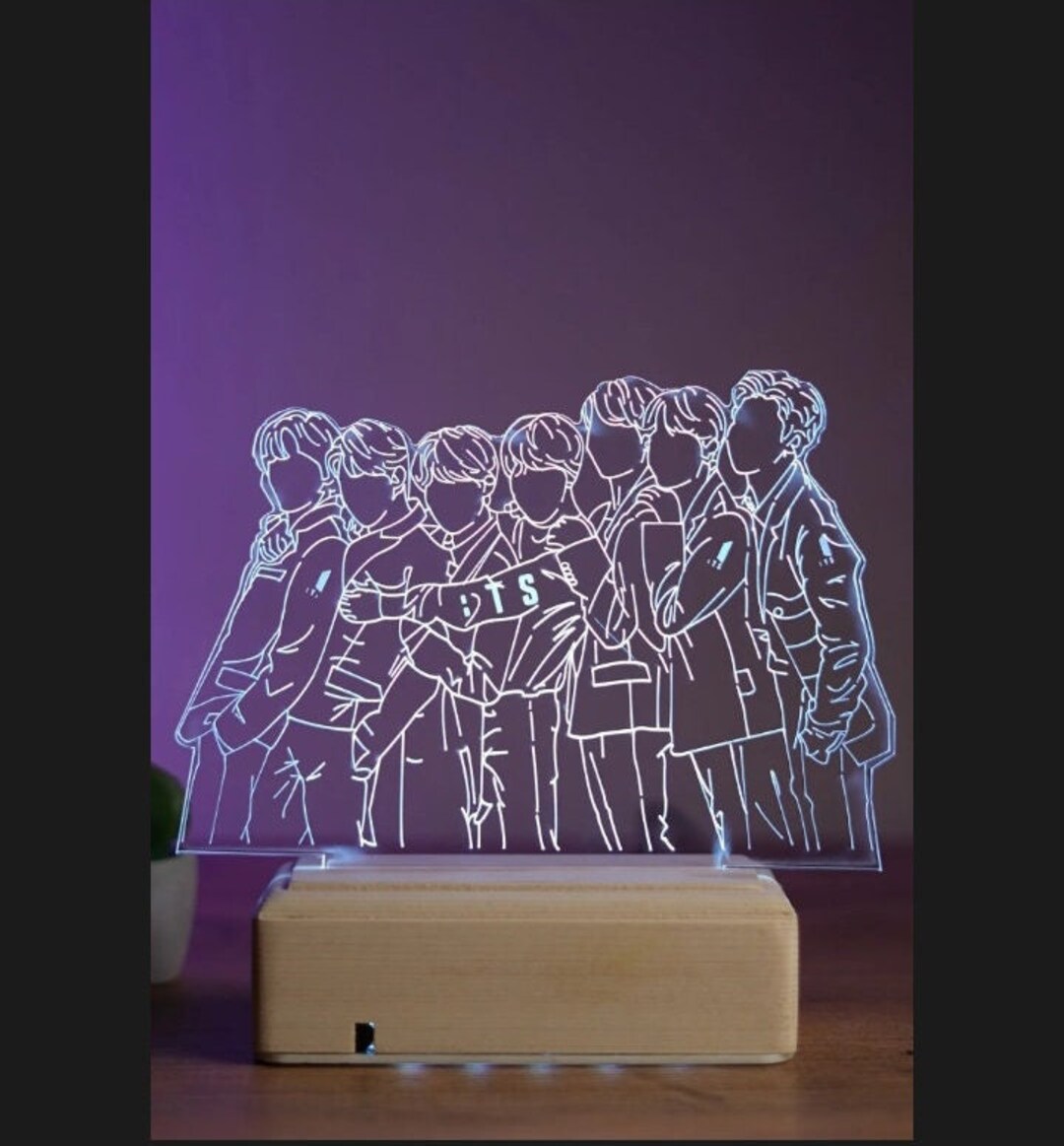 RGB Table Lamp Signed,16 Colors,bangtan Boys,army,kpop,night,game Room ...