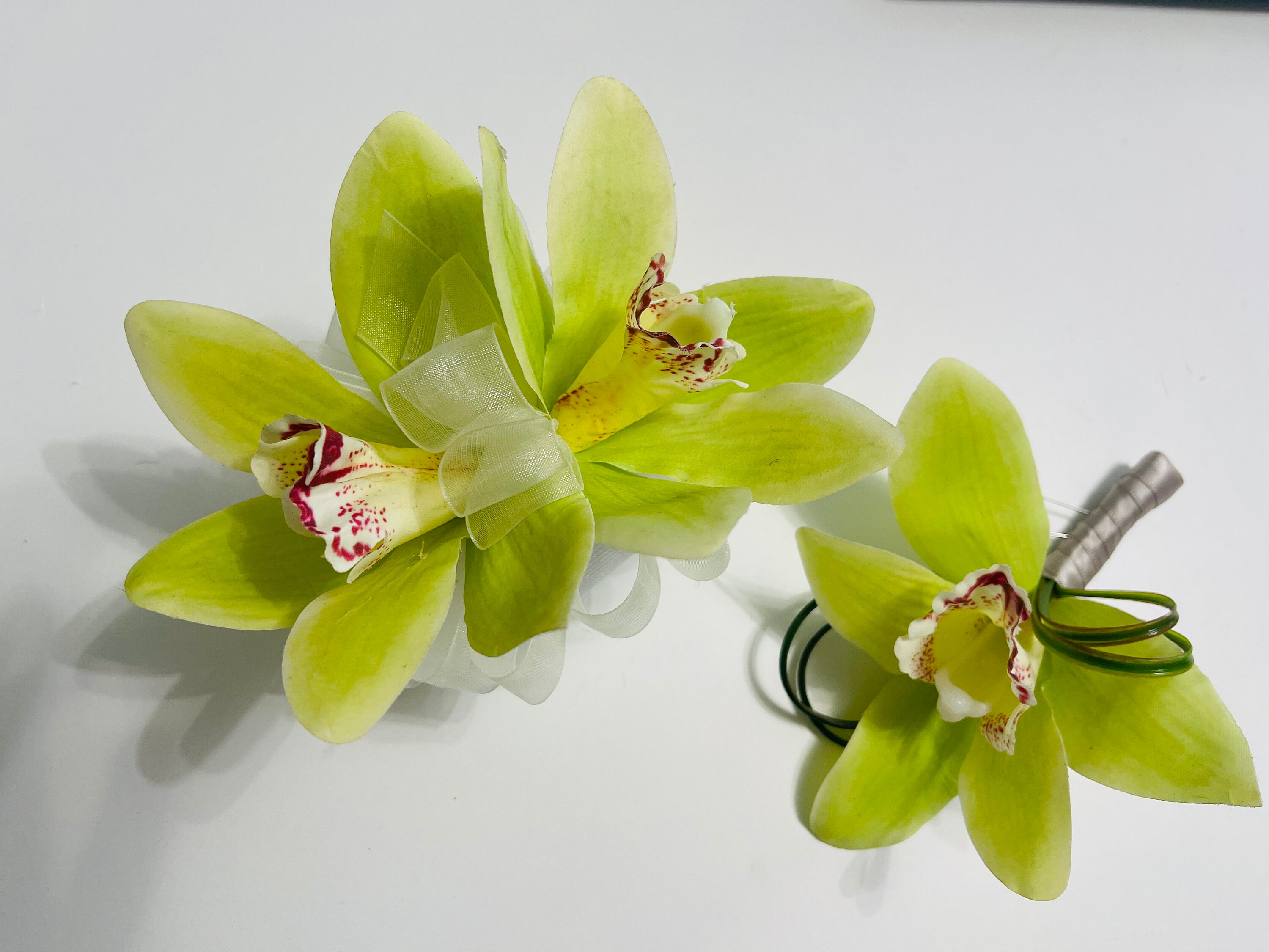 Perfect for Your Graduate - Real Touch Green Cymbidium Orchid Prom ...