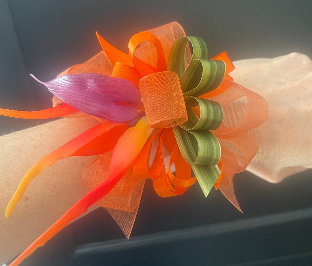 Real Touch Bird of Paradise Wrist Corsage - Etsy